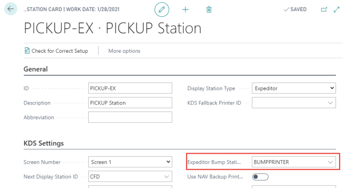 Expeditor Bump Printing