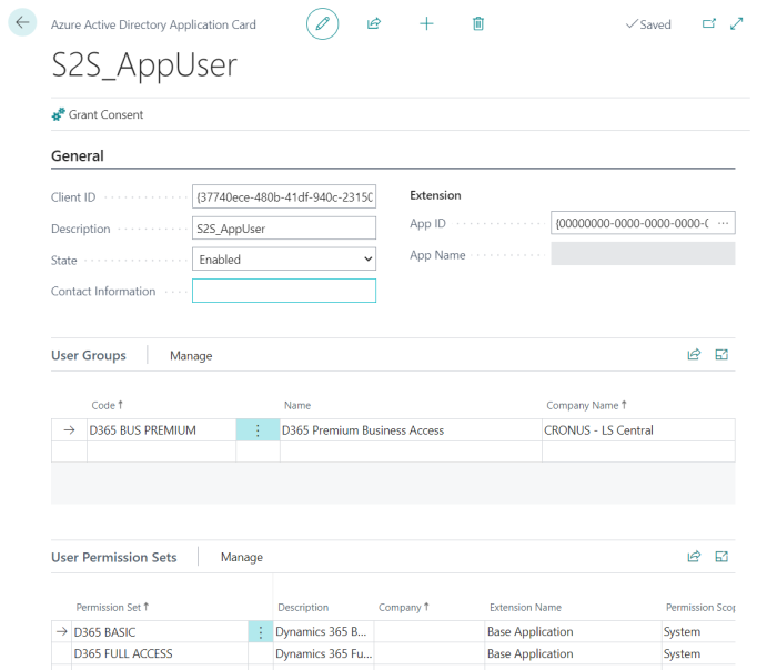 How to: Create the External Application Account in LS Central